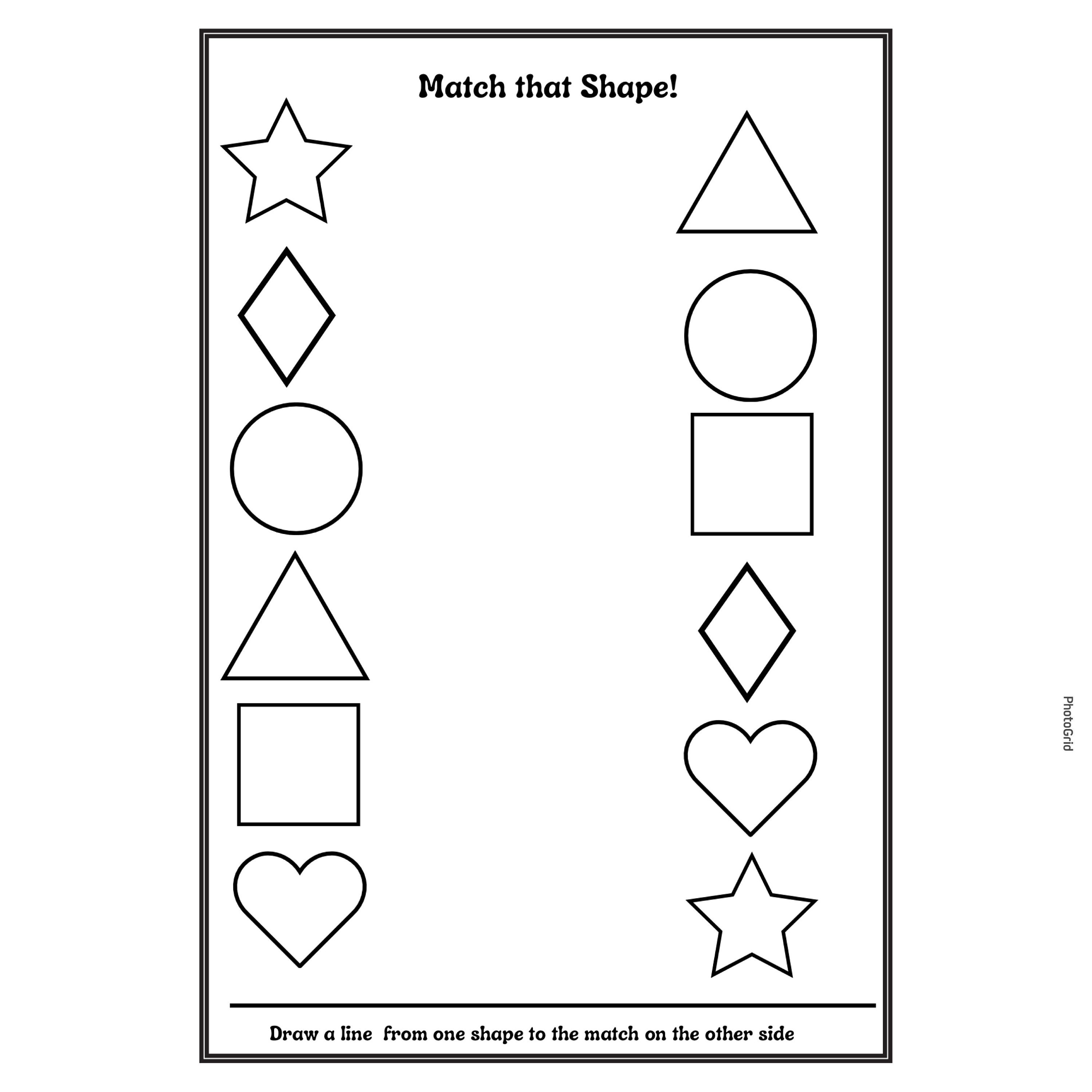Shapes & Colors Worksheet Printables - Etsy