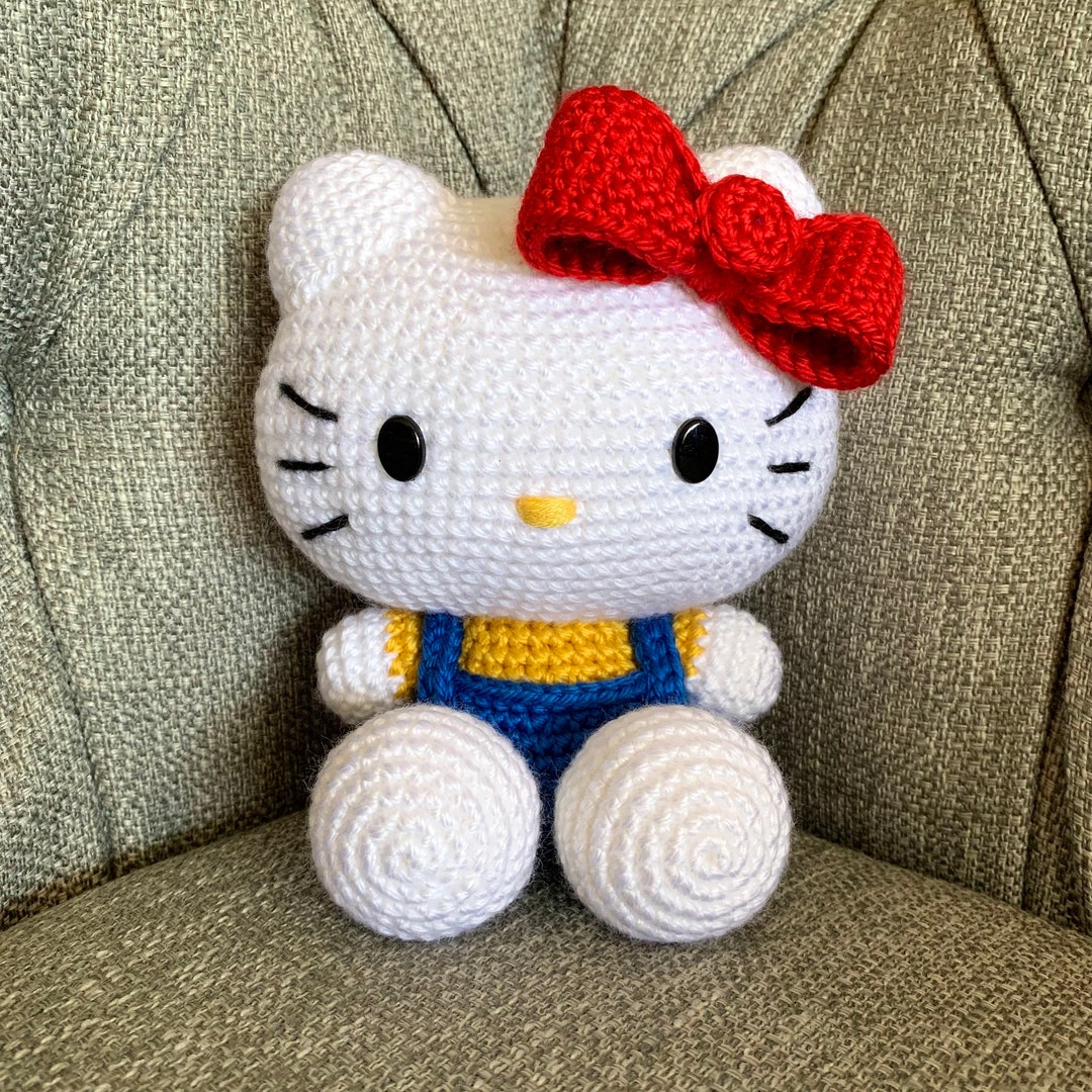 Hello Kitty Handmade Crochet Amigurumi Plushie - Etsy