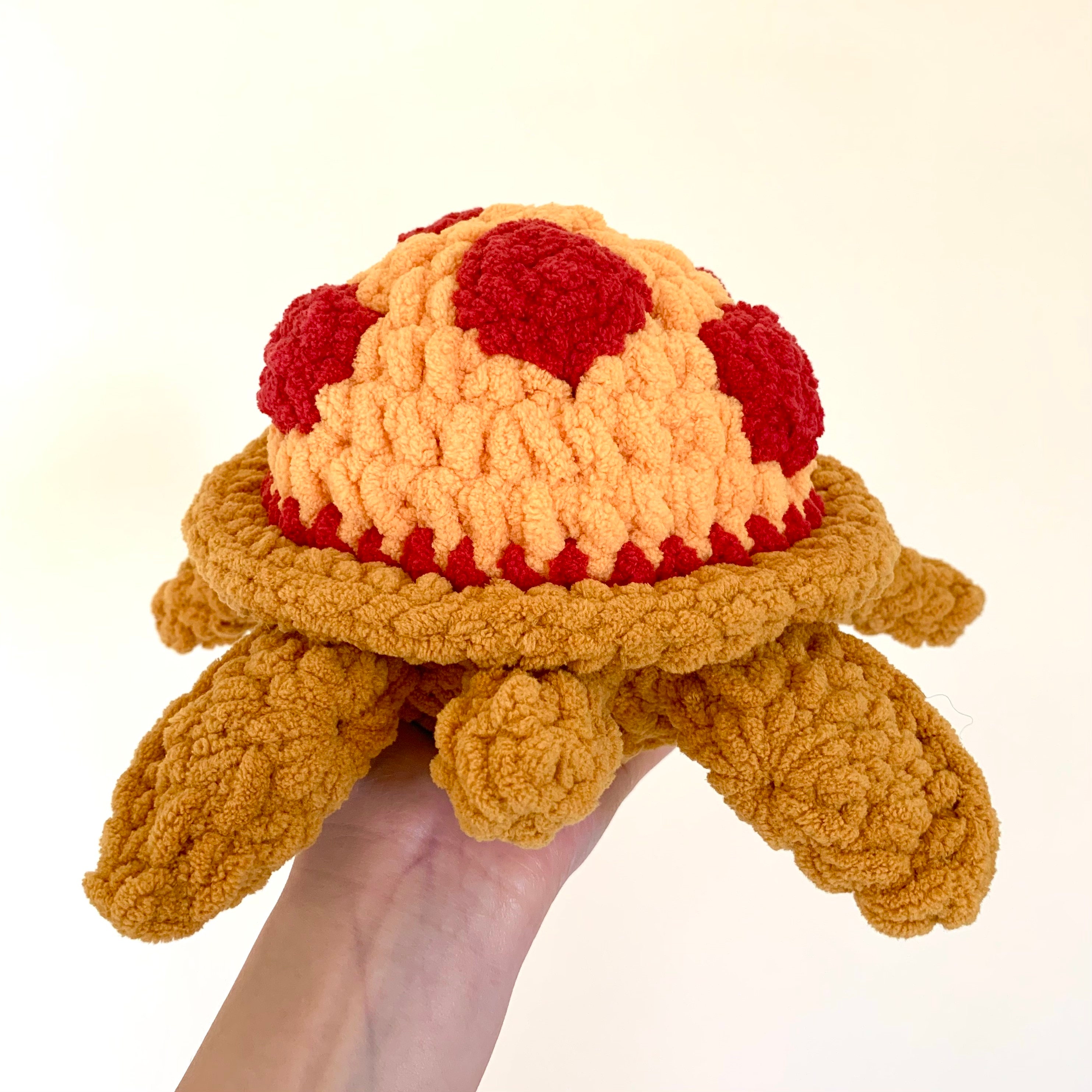 Pepperoni Pizza Turtle Handmade Crochet Amigurumi Plushie - Etsy