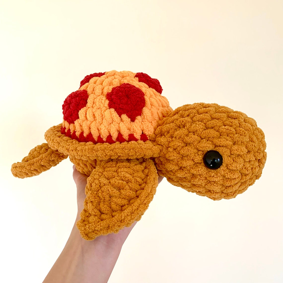 Pepperoni Pizza Turtle Handmade Crochet Amigurumi Plushie - Etsy