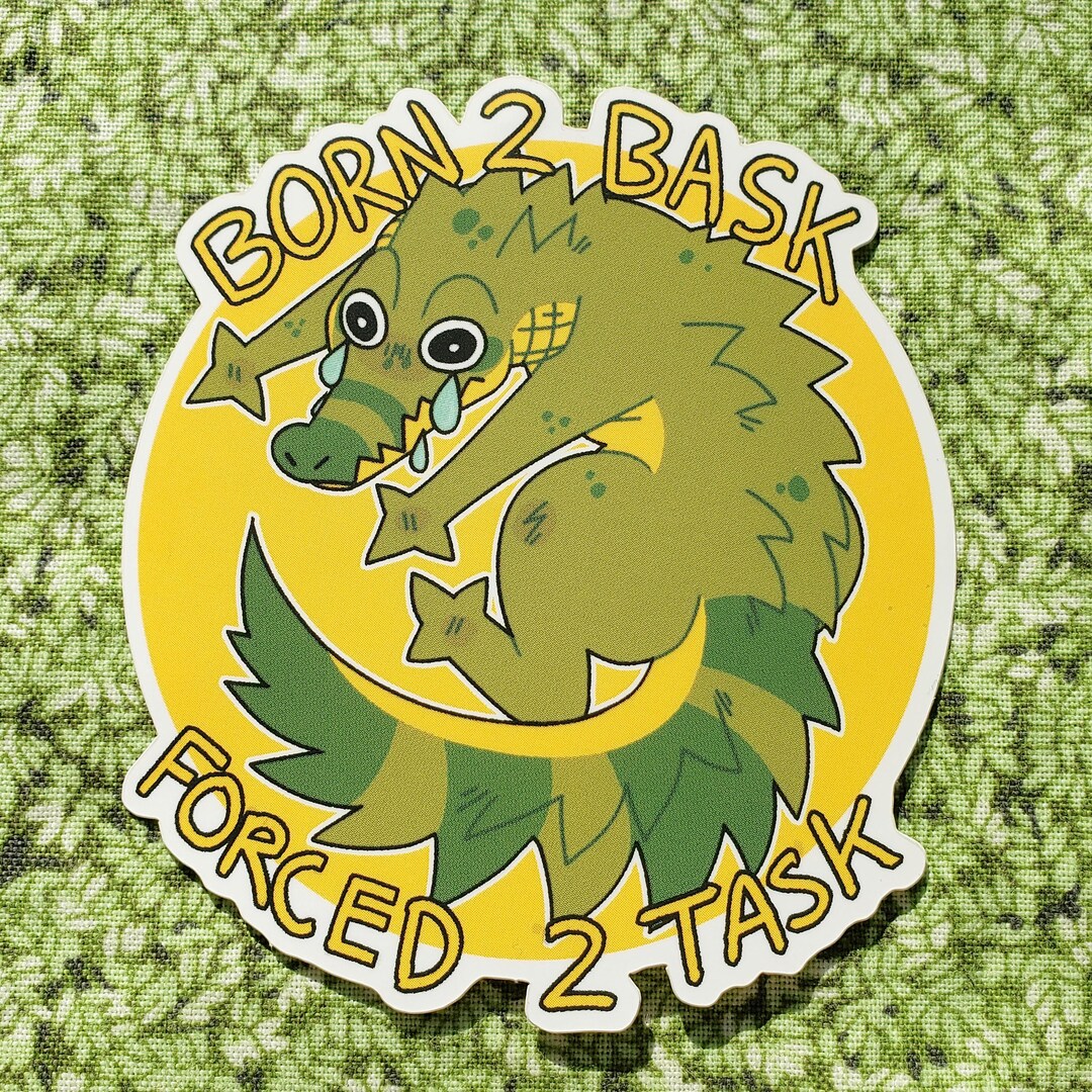 Born 2 Bask Forced 2 Task Vinyl Sticker || 3" Matte Waterproof Vinyl ...