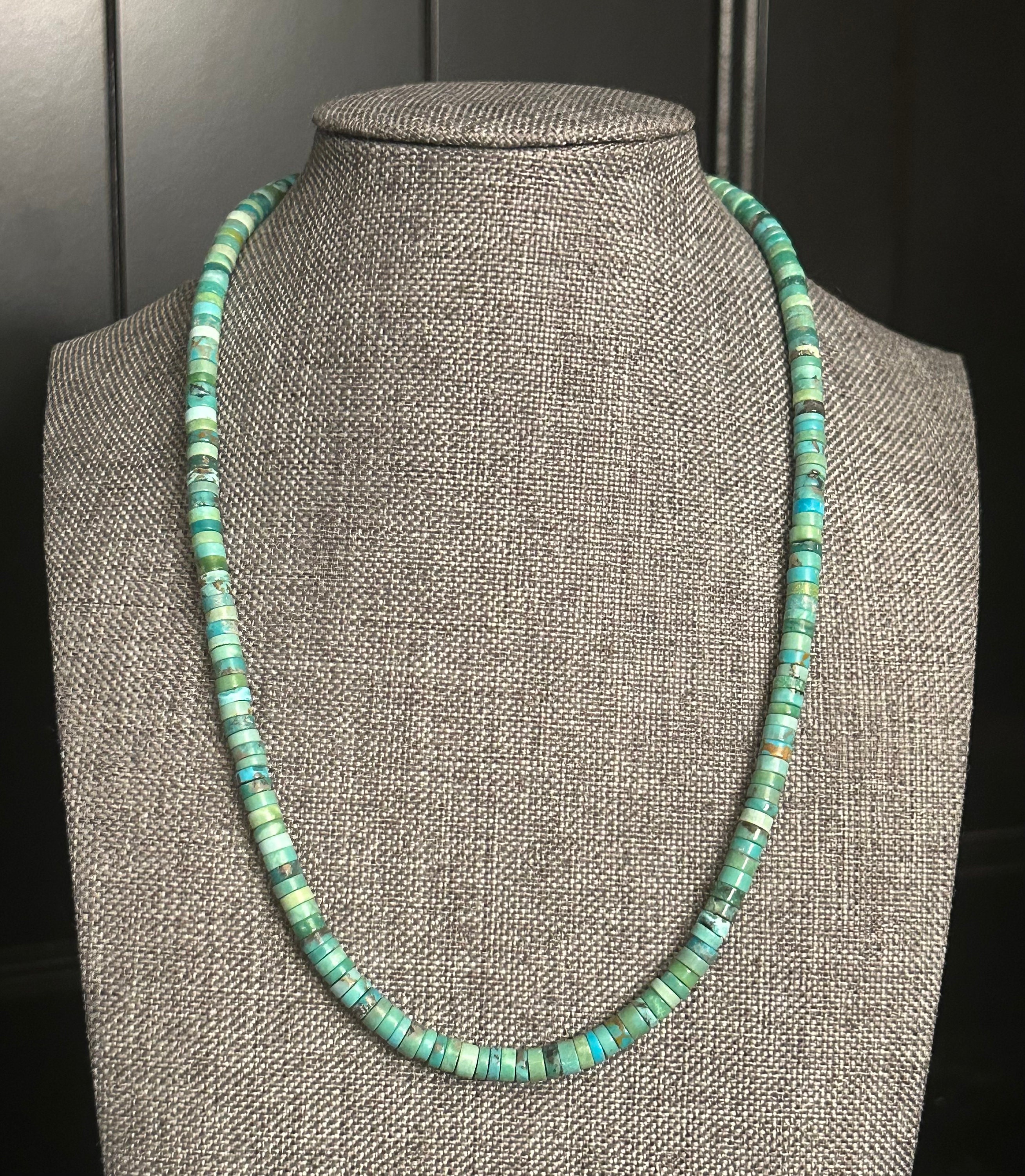 Campitos Turquoise 18 5mm Heishi Necklace - Etsy