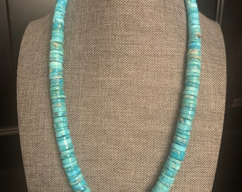 Turquoise Disc Necklace - Etsy