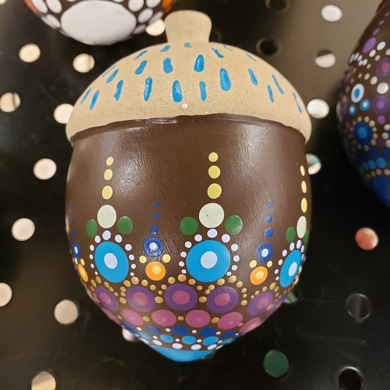 Ceramic Acorn Dot Mandala - Etsy