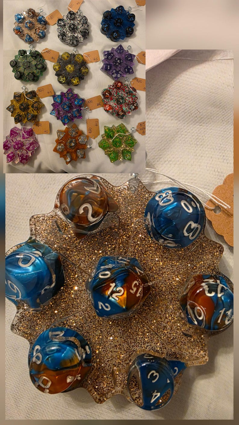 Game Dice Snowflake Ornaments - Etsy