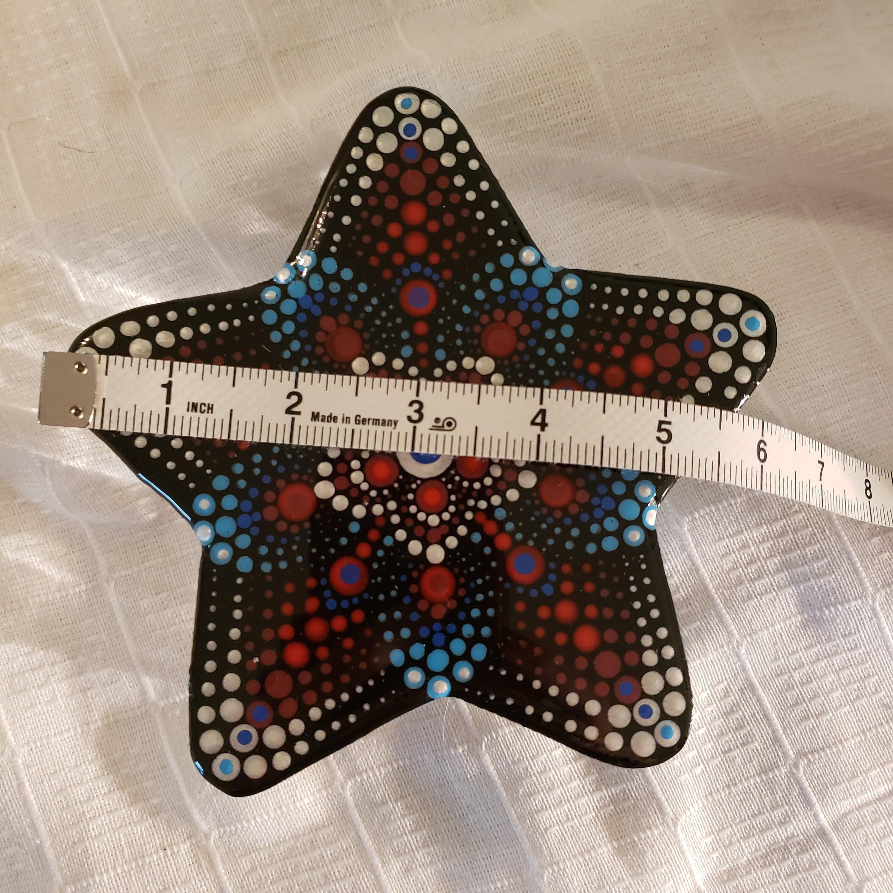 Star Shaped Americana Dot Mandala Box - Etsy