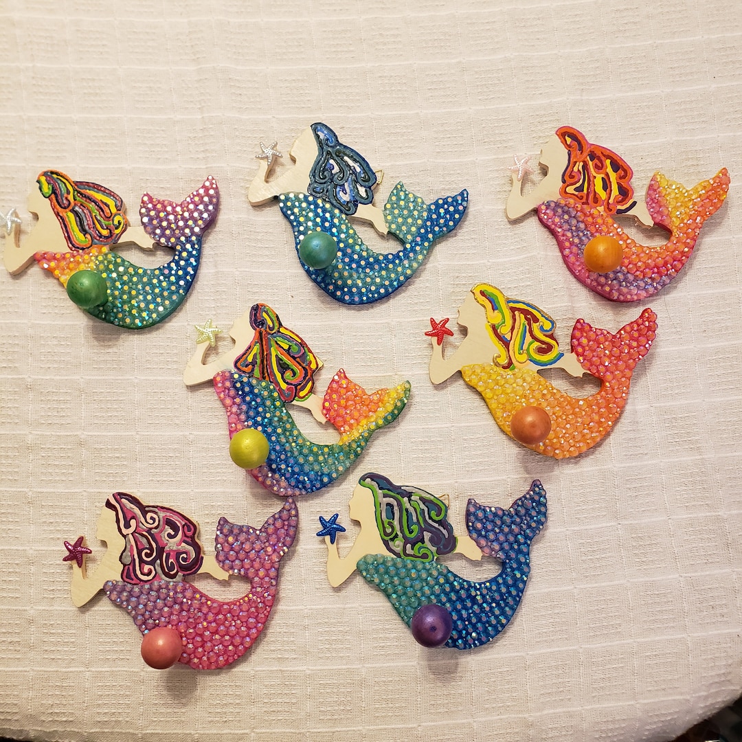 Mermaid Rhinestone Coat Hooks - Etsy