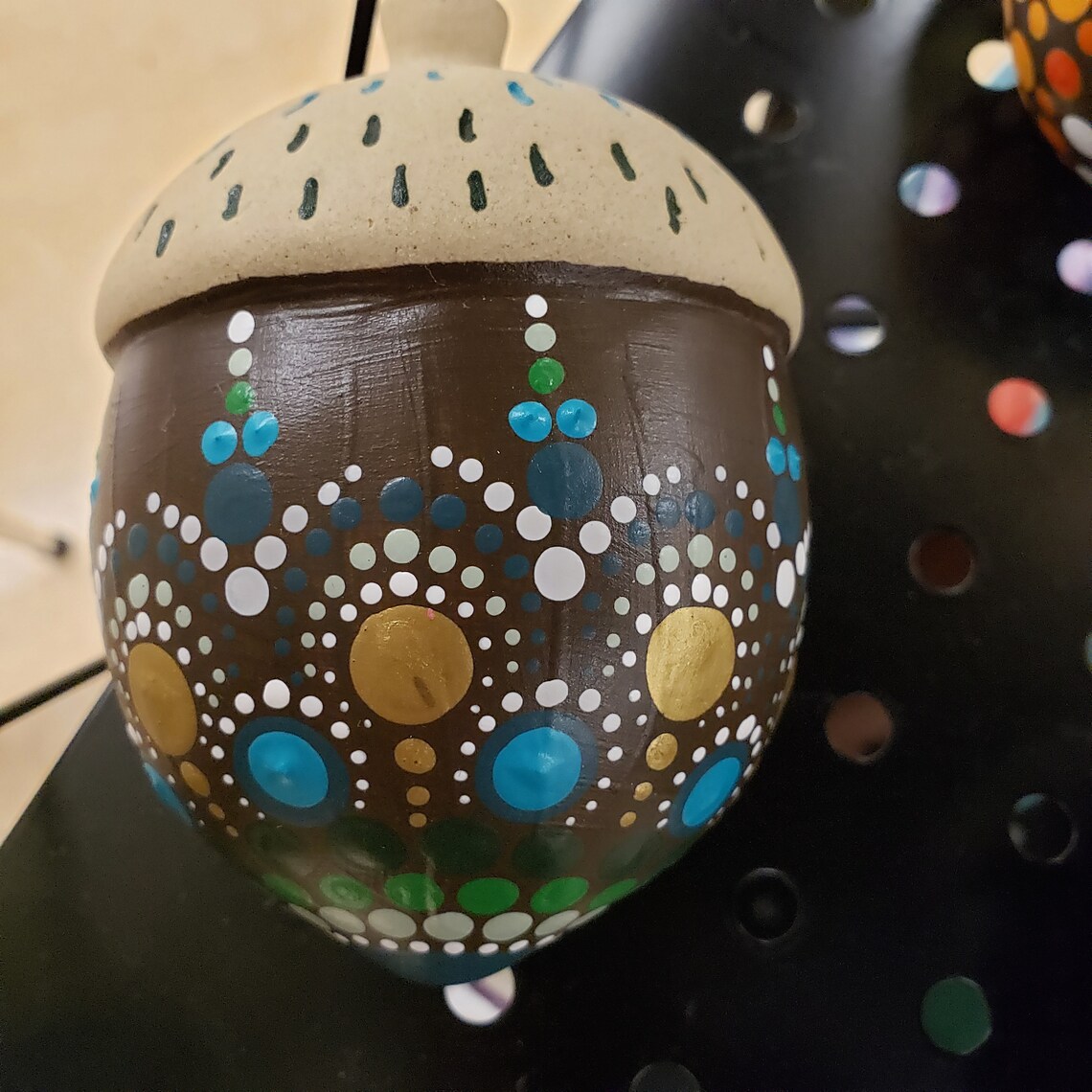 Ceramic Acorn Dot Mandala - Etsy