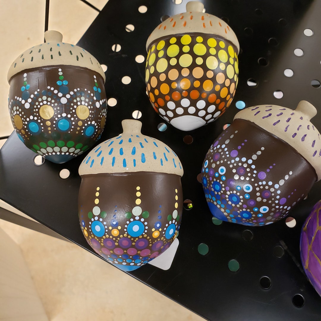 Ceramic Acorn Dot Mandala - Etsy