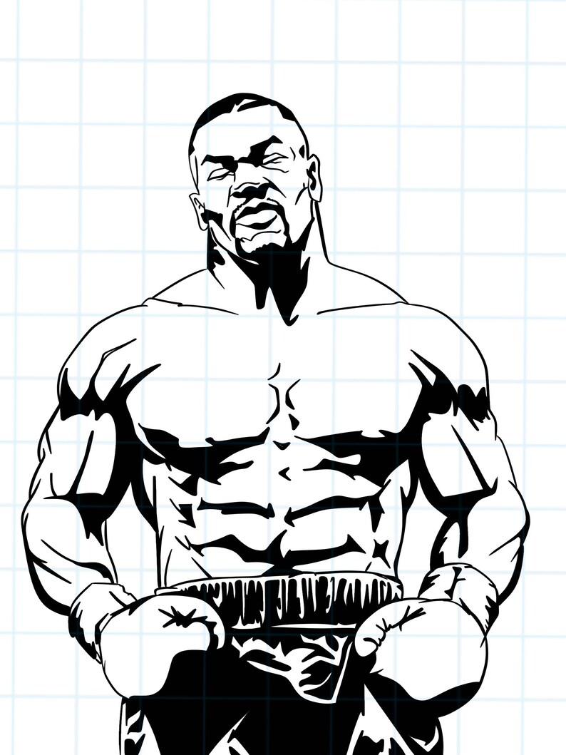 Mike Tyson SVG Iron Mike Clipart, diseño de camiseta - Etsy España