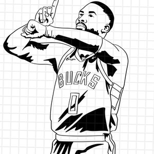 Damian Lillard Svg File Dame Time . Perfect for Tumbler. Circuit File ...