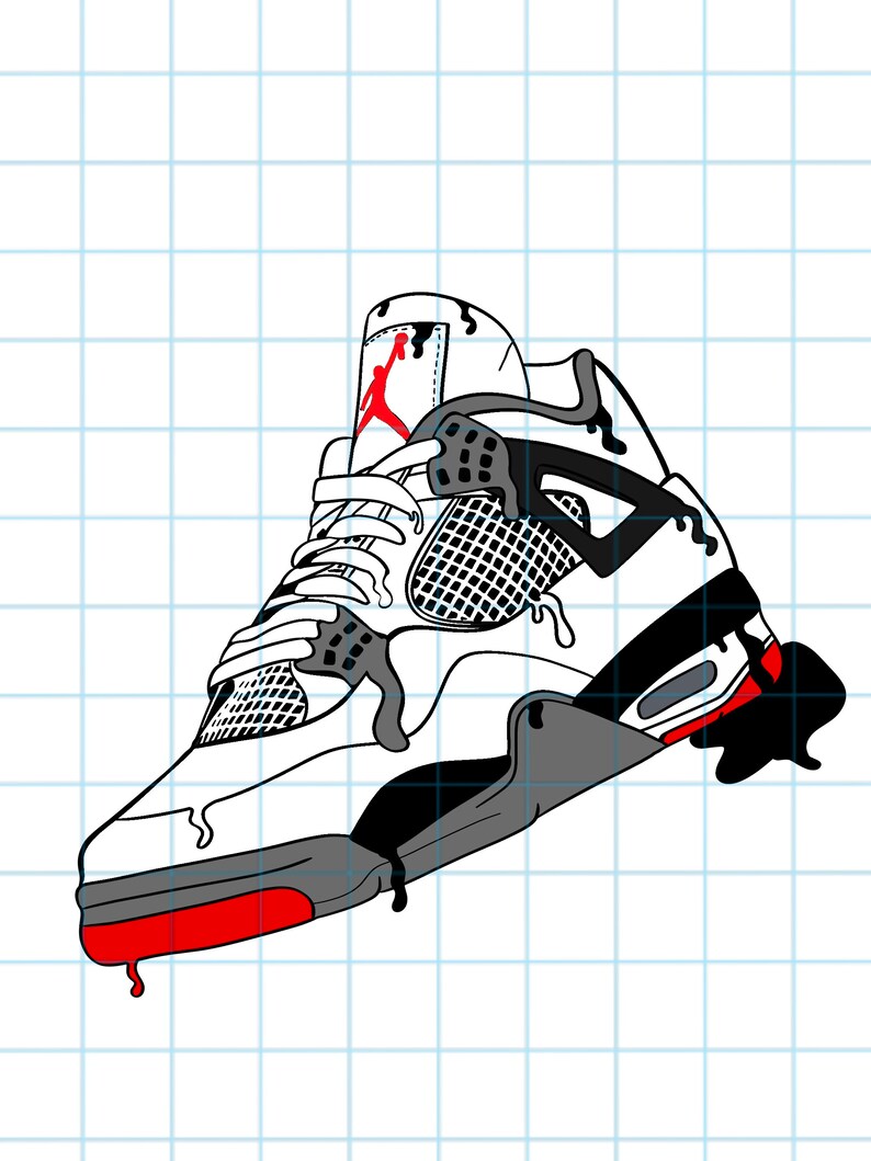 Jordans 4s Svg. Kicks. Sneakers Drip Cricut File. Tshirt - Etsy