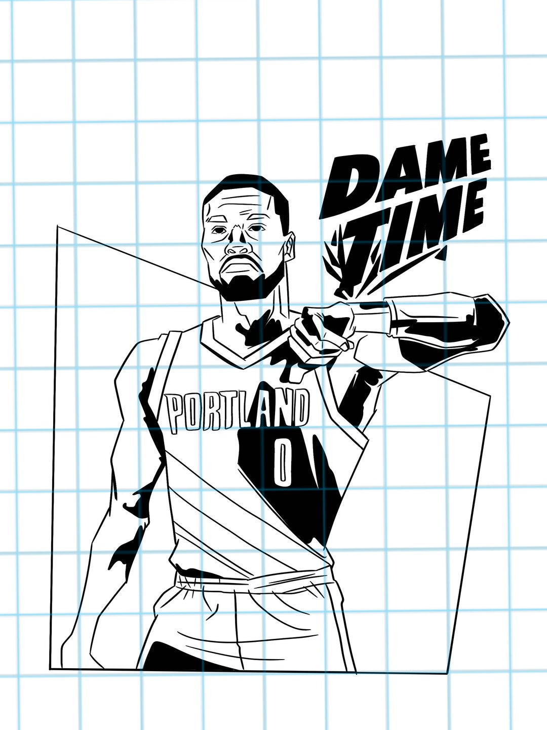 Damian Lillard Svg. Cricut Design. Dame Time - Etsy