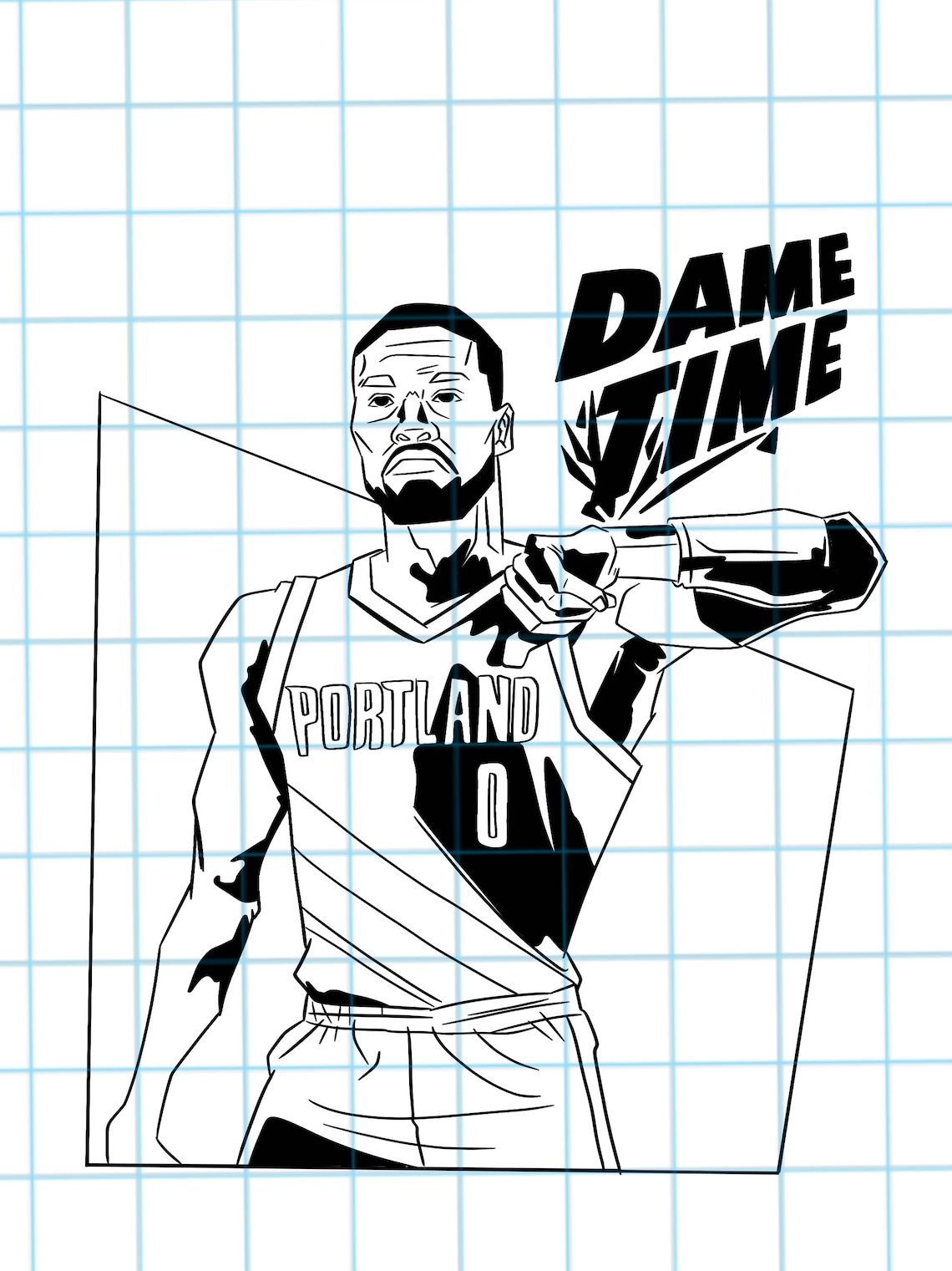 Damian Lillard Svg. Cricut Design. Dame Time - Etsy