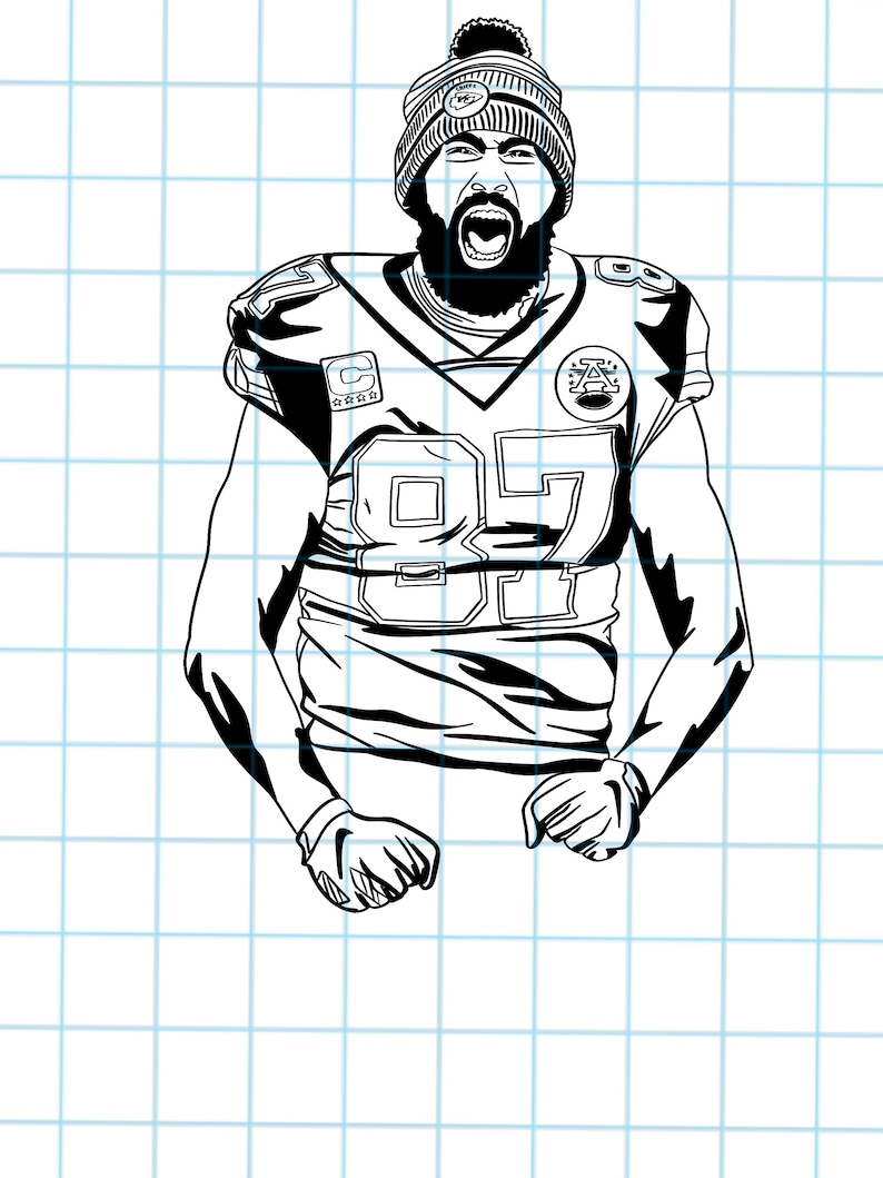 Travis Kelce Svg Cricut Cut File Etsy