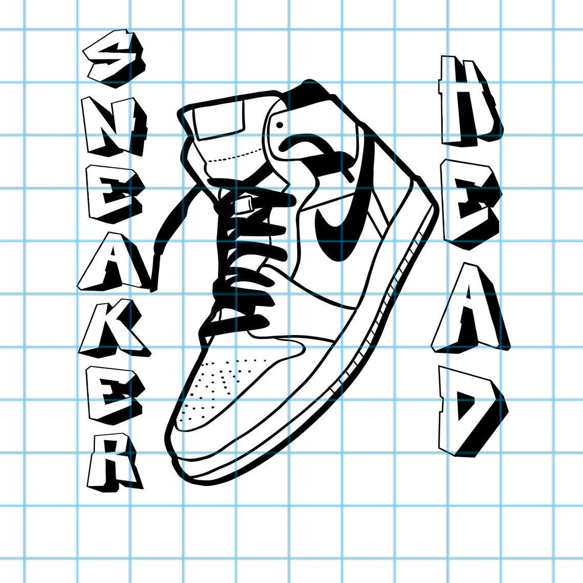 Jordans .png File. Stencil Ready to Cut. Lineart. SVG - Etsy