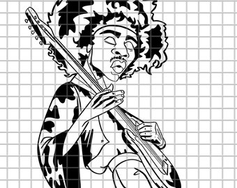 Jimi Hendrix Svg - Etsy