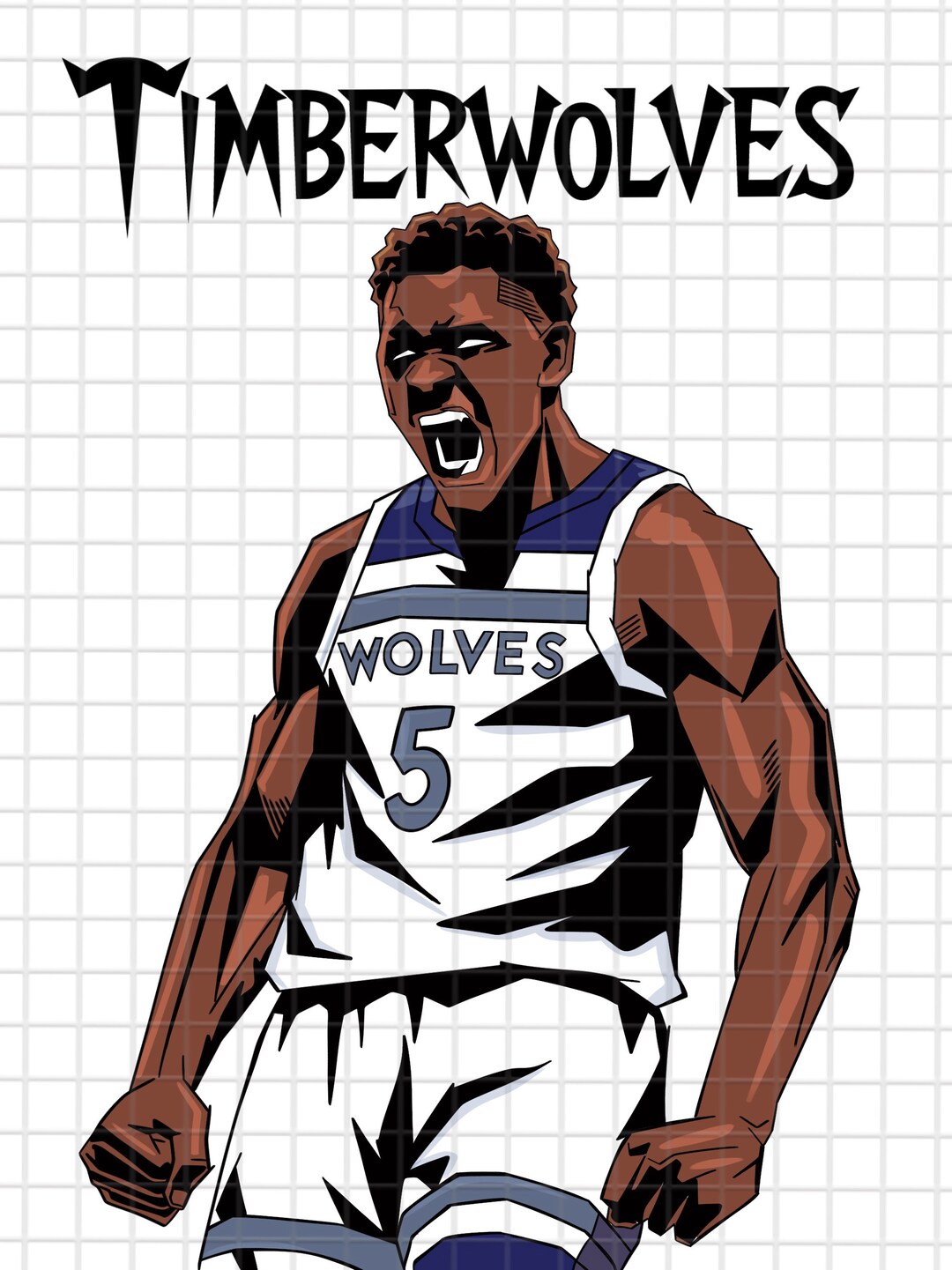 Anthony Edwards Svg File Tshirt Design - Etsy