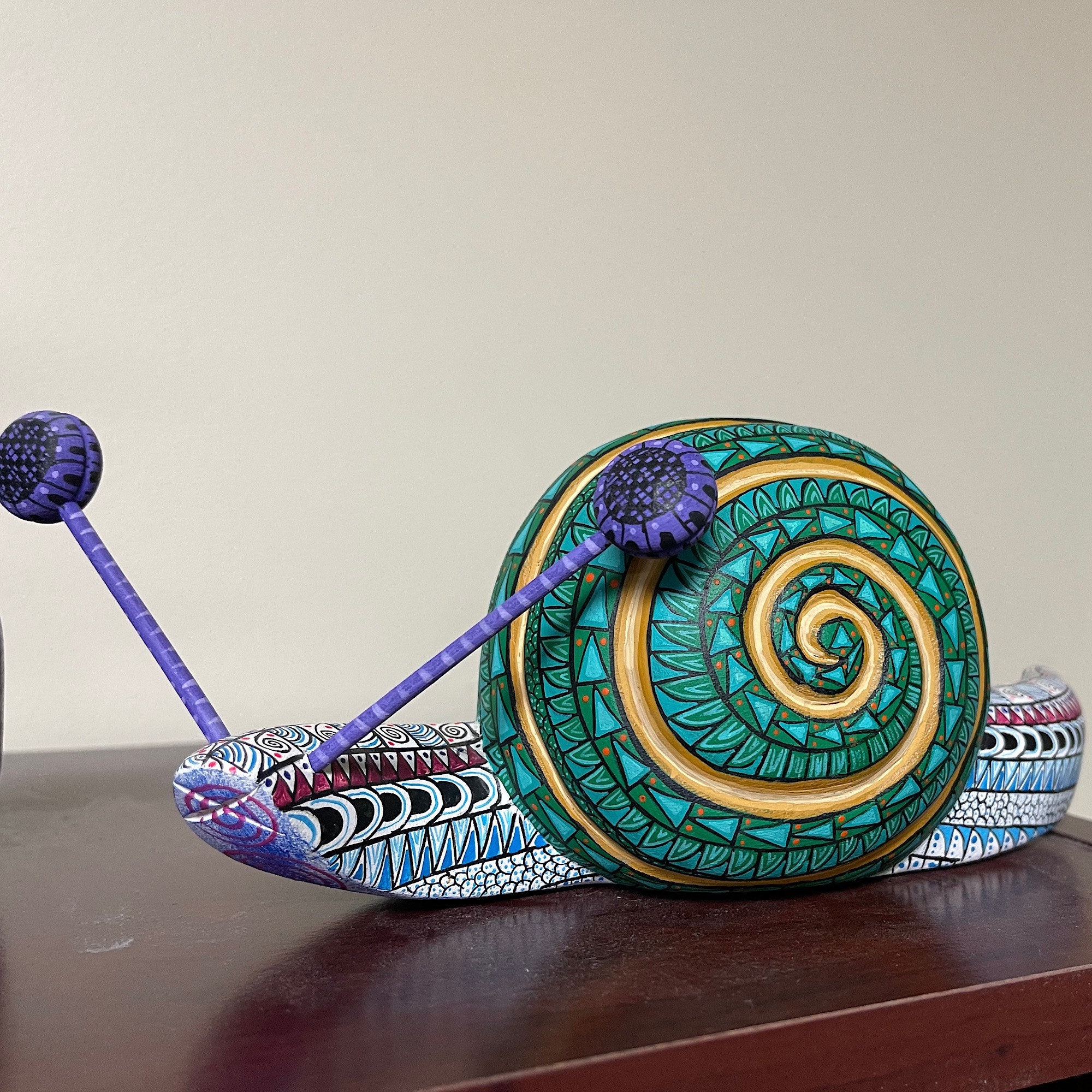 Snail Alebrije Handmade Wooden Carving Mexican Alebrije - Etsy
