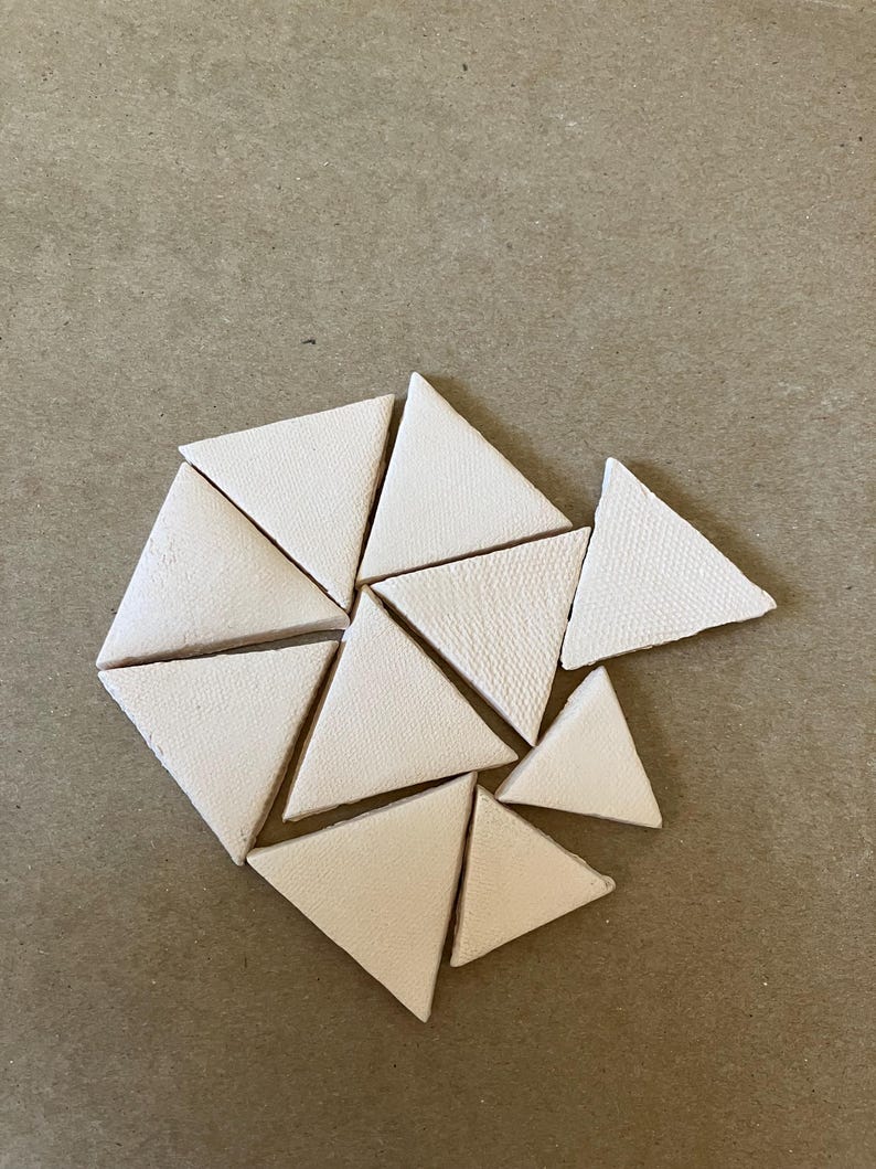 Triangular Bisque Tile 10 Piece Assortment - Etsy