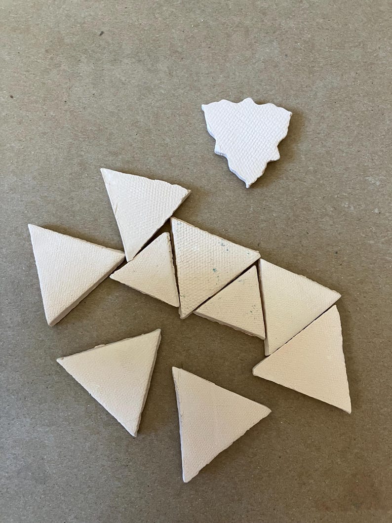 Triangular Bisque Tile 10 Piece Assortment - Etsy