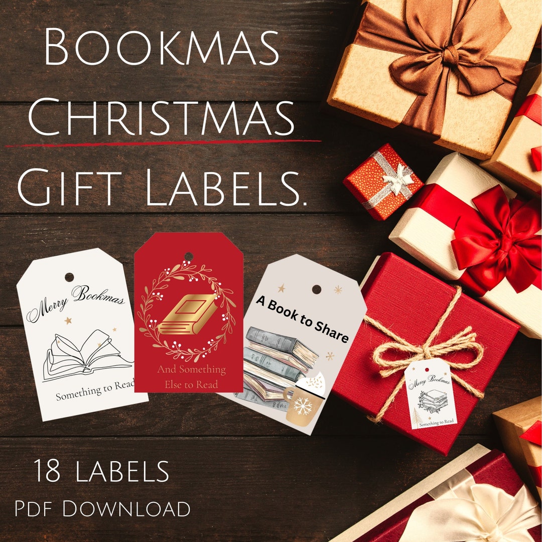 Printable Book Gift Tags, Bibliophile Tag,christmas Gift Tag, Bookish ...