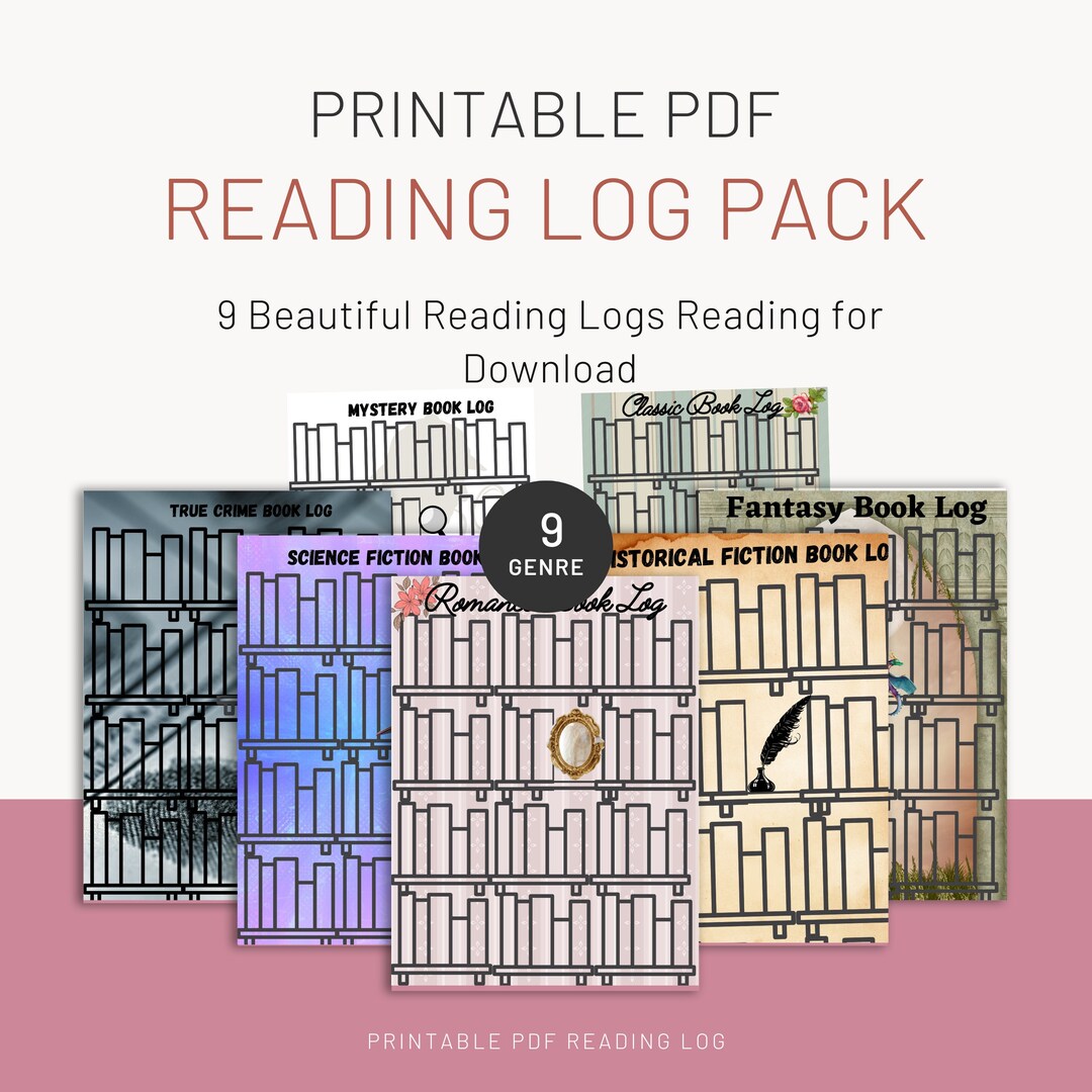 Printable Book Tracker, Bookshelf Printable, Download Bookshelf Reading ...