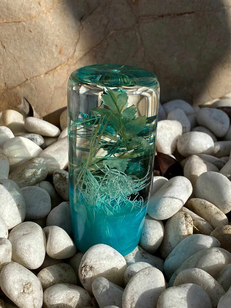 Shift Knob With Blue & Green Flowers - Etsy