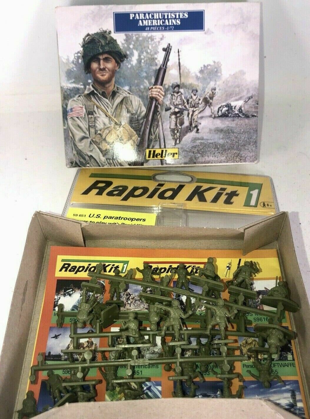 Bum 1/72 WWII Soldiers,marx Cannon,italeri Bunker Kit, Corgi Halftrack ...