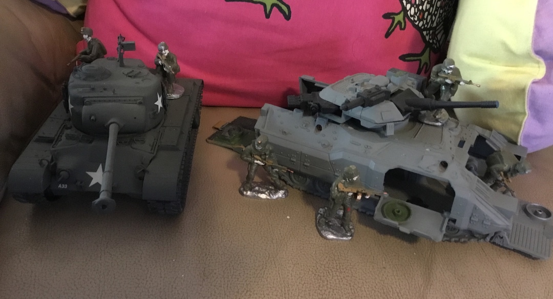 M26 Pershing W.W.II Tank Model, And, Modern Armor Personnel Carrier ...