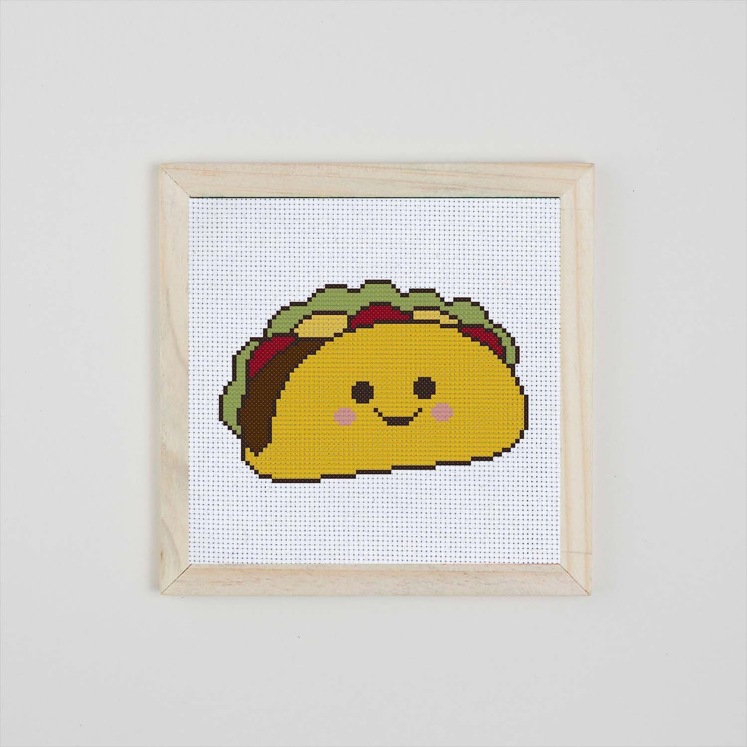 Happy Little Taco Cross Stitch Pattern Instant Download, Taco Lovers ...