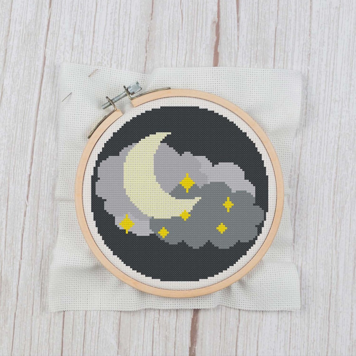 Night Sky Cross Stitch Pattern Instant Download Nature - Etsy