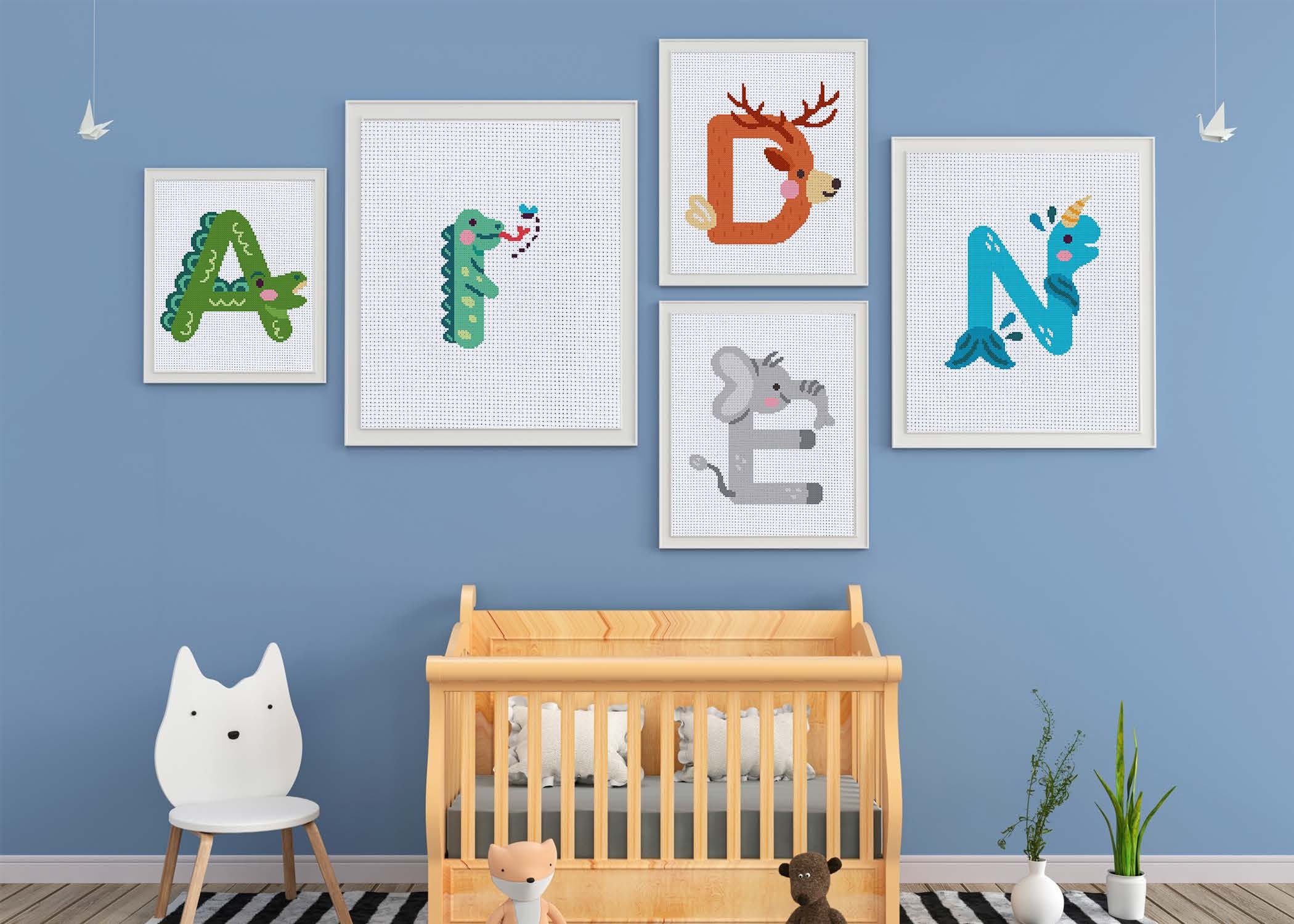 K is for Kangaroo Cross Stitch Pattern Instant Download, Baby Shower ...