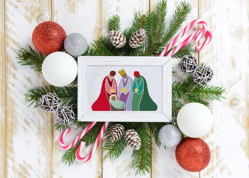 Gifts for a King - Cross Stitch Pattern Digital Download, DIY Christmas ...