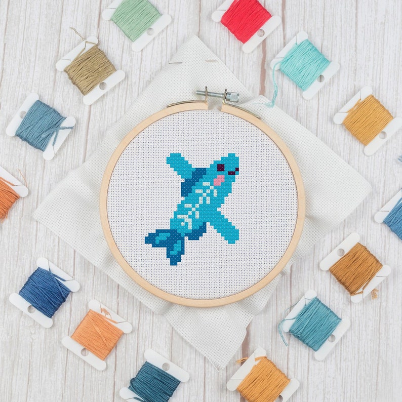 MINI X is for Xray Fish Cross Stitch Pattern Instant - Etsy