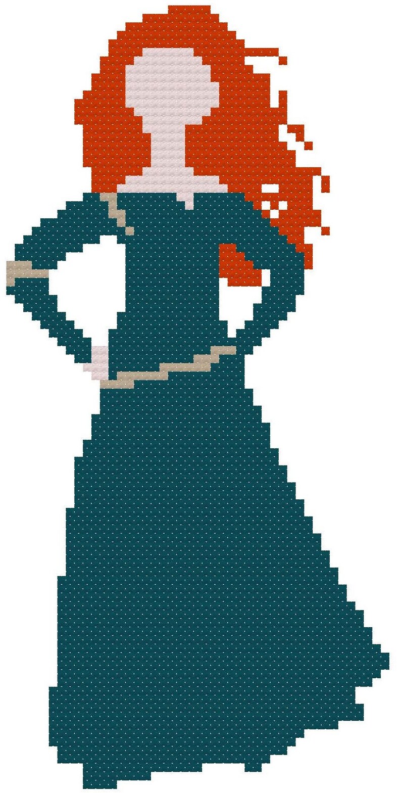 Merida Cross Stitch Pattern Instant Download - Etsy