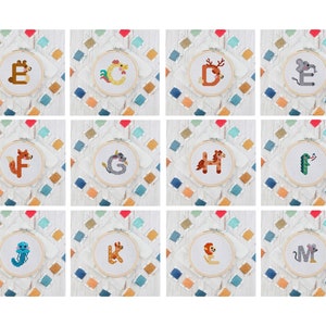 MINI Animal Alphabet Collection - Cross Stitch Pattern Instant Download ...