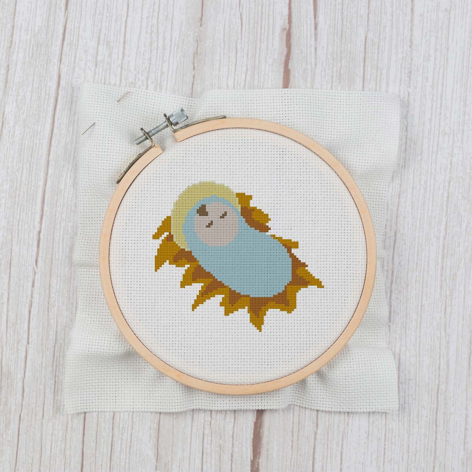 Baby Jesus - Cross Stitch Pattern Instant Download, DIY Christmas Gift ...
