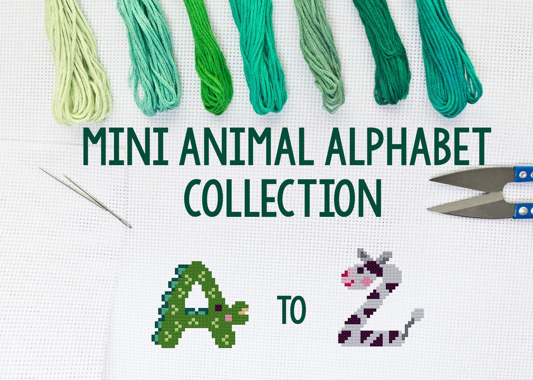 MINI Animal Alphabet Collection - Cross Stitch Pattern Instant Download ...
