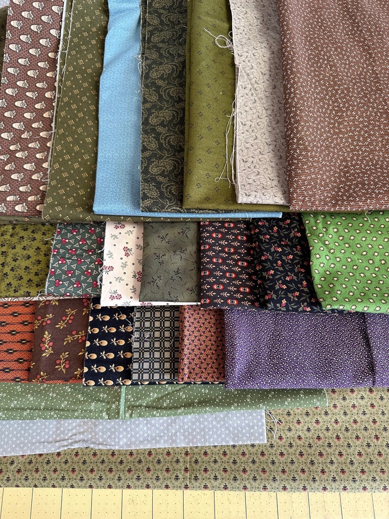 Large Lot of Civil War Reproduction Pieces Scrap Quality Quilting ...