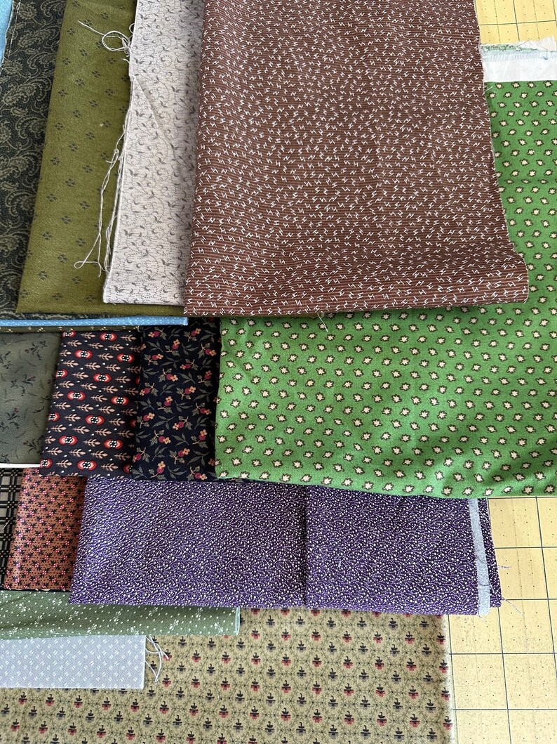 Large Lot of Civil War Reproduction Pieces Scrap Quality Quilting ...