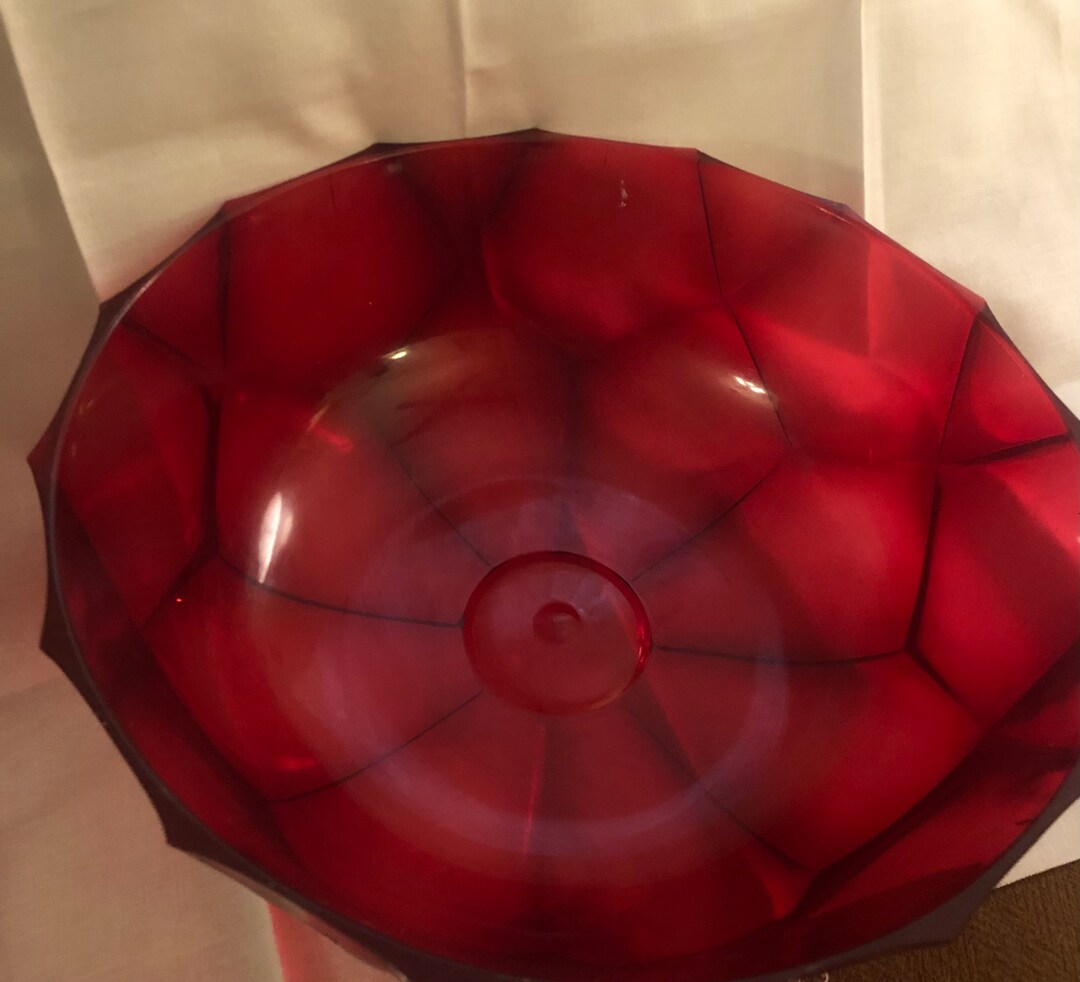 Vintage Gem Cut Regaline Plastic Bowl - Etsy