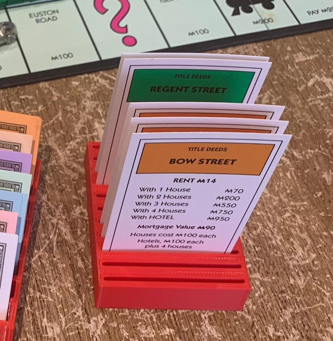 Monopoly Property Card Holder, Board Game Organizer, Geek Gift - Etsy