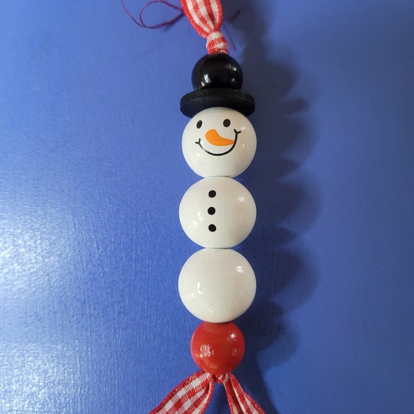 Snowman Bead - Etsy