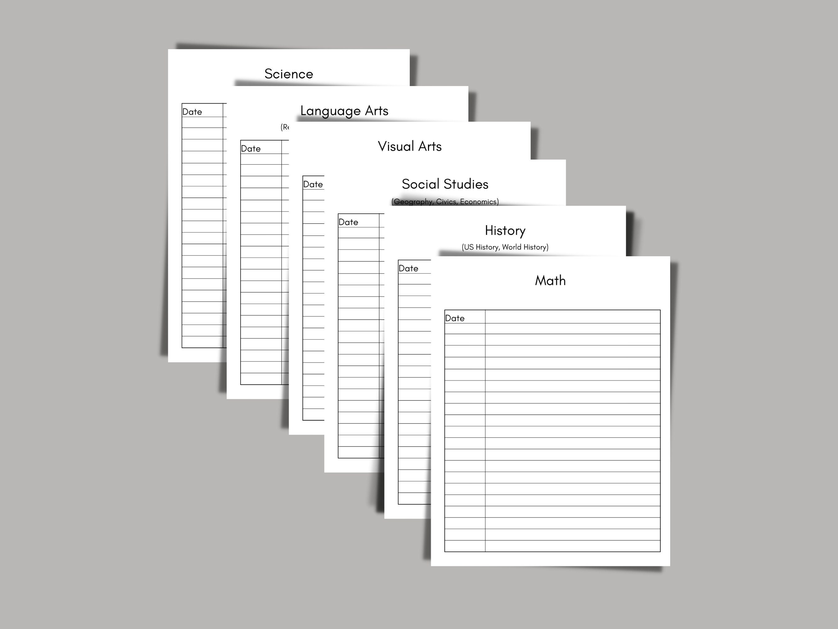 Printable Unschooling Planner Homeschool Log Homeschool Portfolio ...