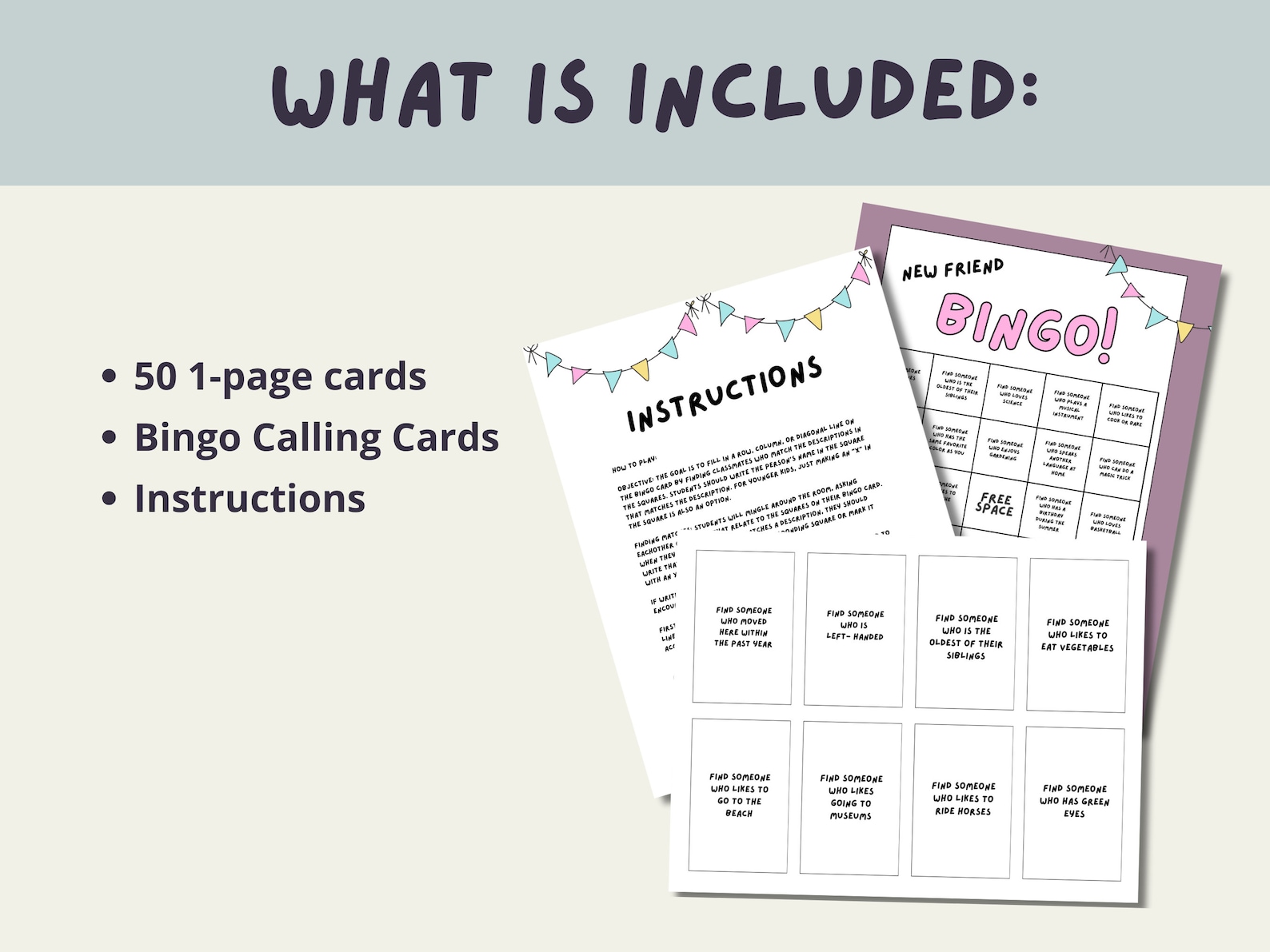 Icebreaker Bingo Game for Kids Classroom Bingo Icebreaker Activity for ...