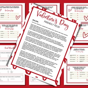 Printable Valentine's Day Friendly Feud Game | Valentine's Family Games ...