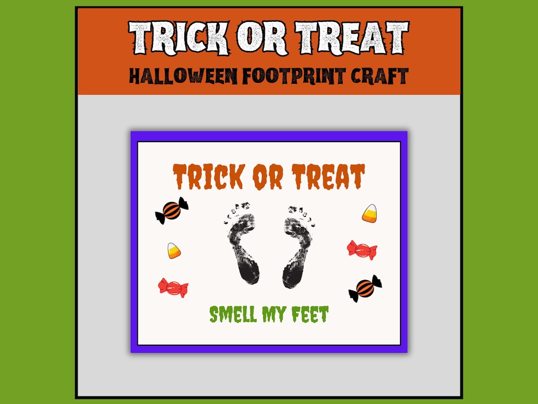 Halloween Footprint Art for Kids | Halloween Footprint Craft | Trick or ...