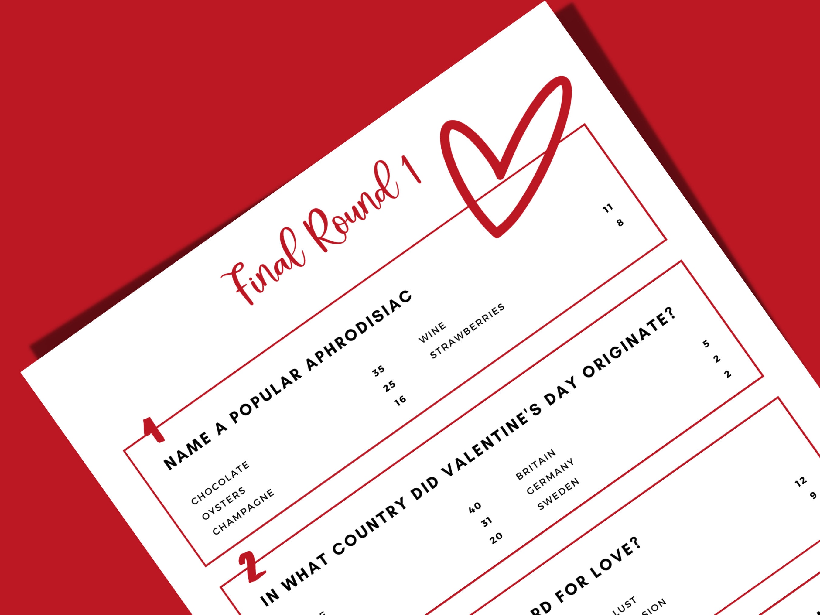 Printable Valentine's Day Friendly Feud Game | Valentine's Family Games ...