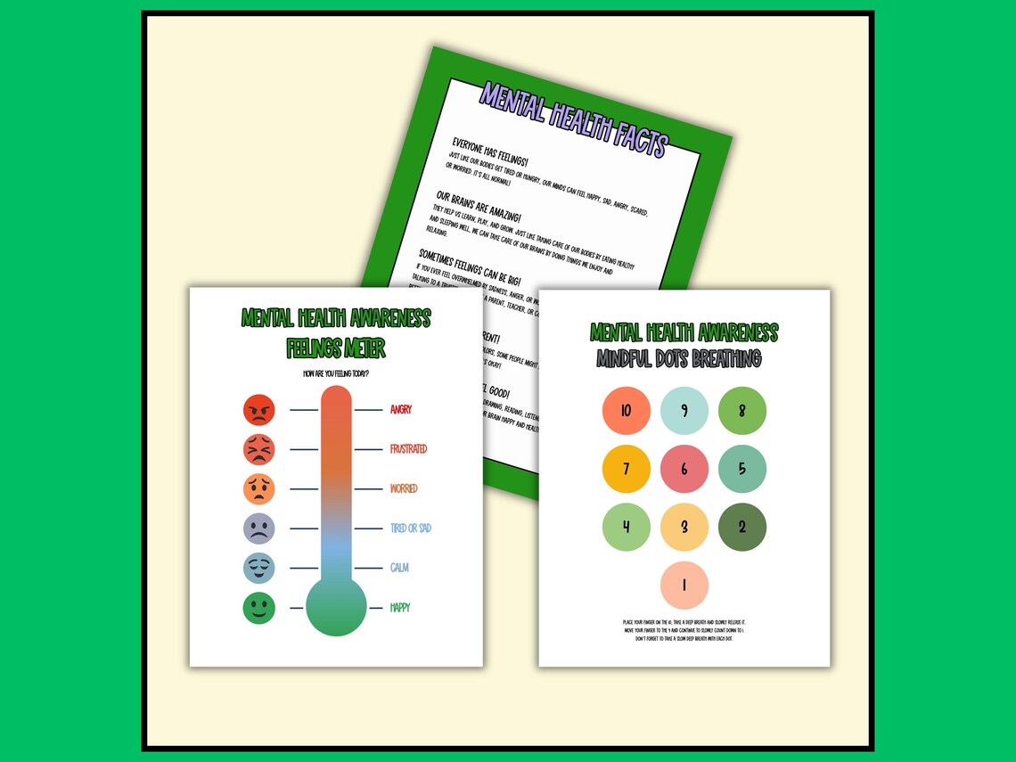 Printable Mental Health Awareness Month Activities Kit for Kids ...